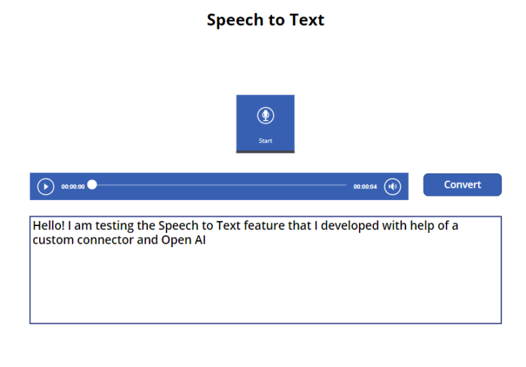 Elevating Powerapps By Using The Speech To Text Capabilities Of Openai Powercloud Technologies